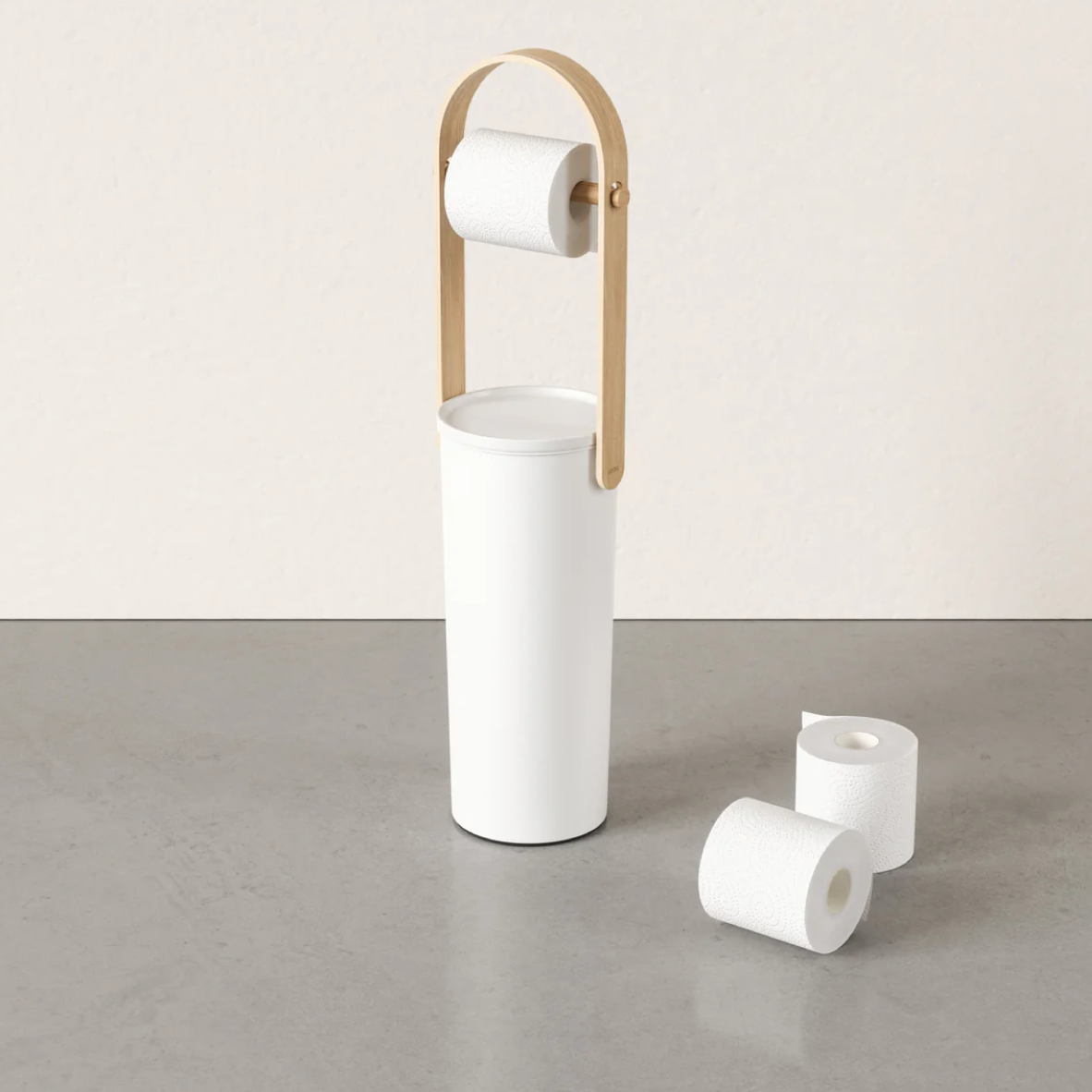 Bellwood Toilet Paper Stand - White & Natural – ICONOMY